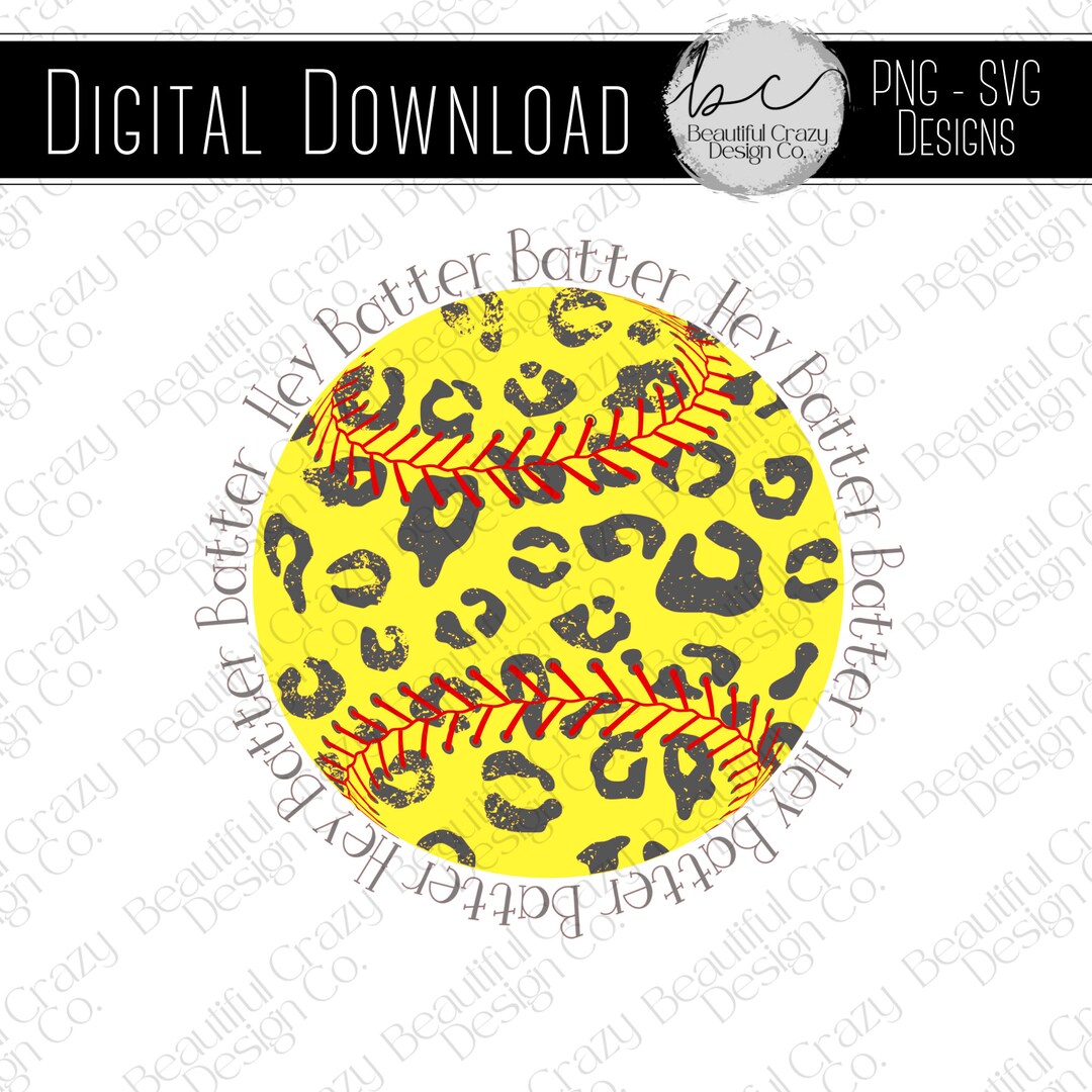 Leopard Softball PNG & SVG Digital Design | Softball Mom Sublimation ...