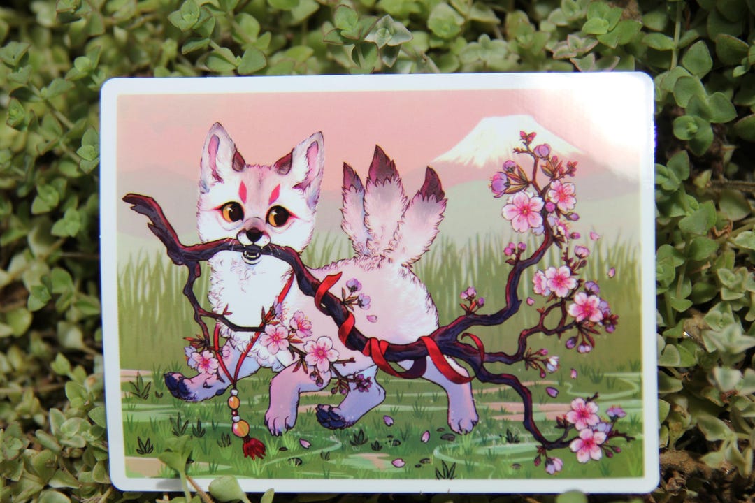 Kitsune Kit Sticker - Etsy