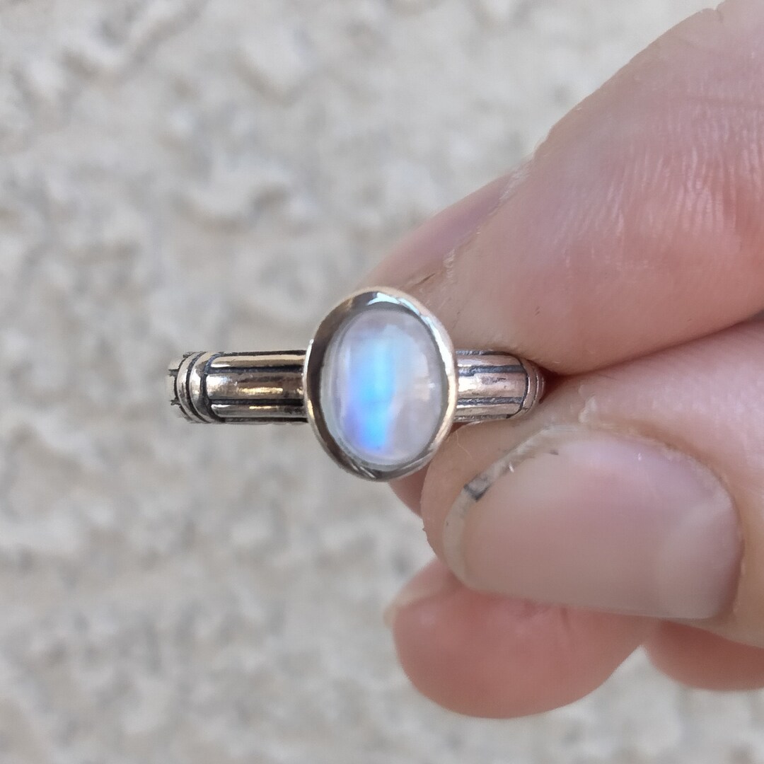 Moonstone Ring .925 Sterling Silver Rings Gemstone Rings - Etsy