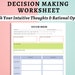 Make a Decision Worksheet | Decision Making, Indecisive, Self Esteem ...