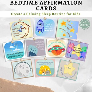 Kids Bedtime Affirmation Cards Relaxation Routine Kids Calm Down Corner ...