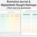 Rumination Journal Printable | Negative Thoughts | Depression Worksheet ...