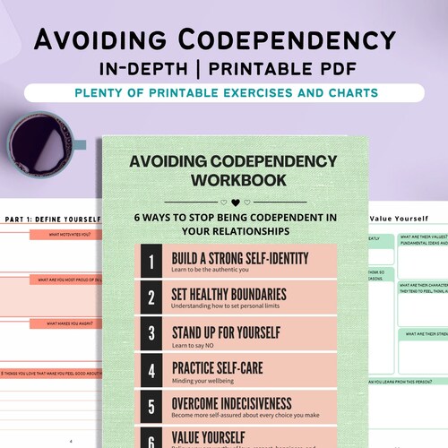 Codependency Journal Workbook Worksheet Book Codependence - Etsy
