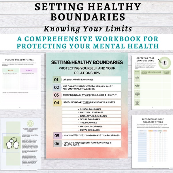 Therapy Worksheets Boundaries - Etsy