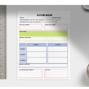 Make a Decision Worksheet | Decision Making, Indecisive, Self Esteem ...