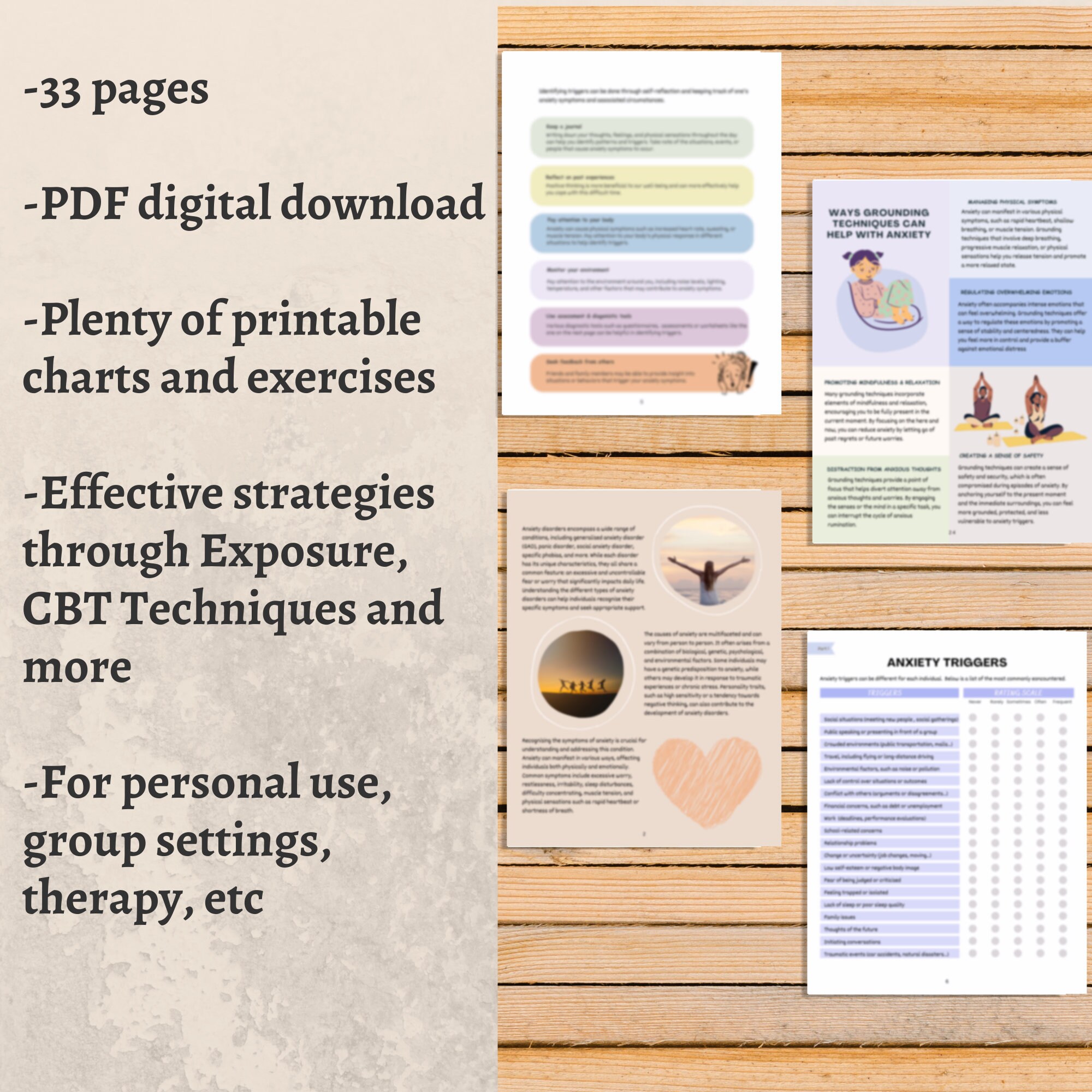 Anxiety Relief Workbook Social Anxiety Counter Your Anxious Thoughts ...