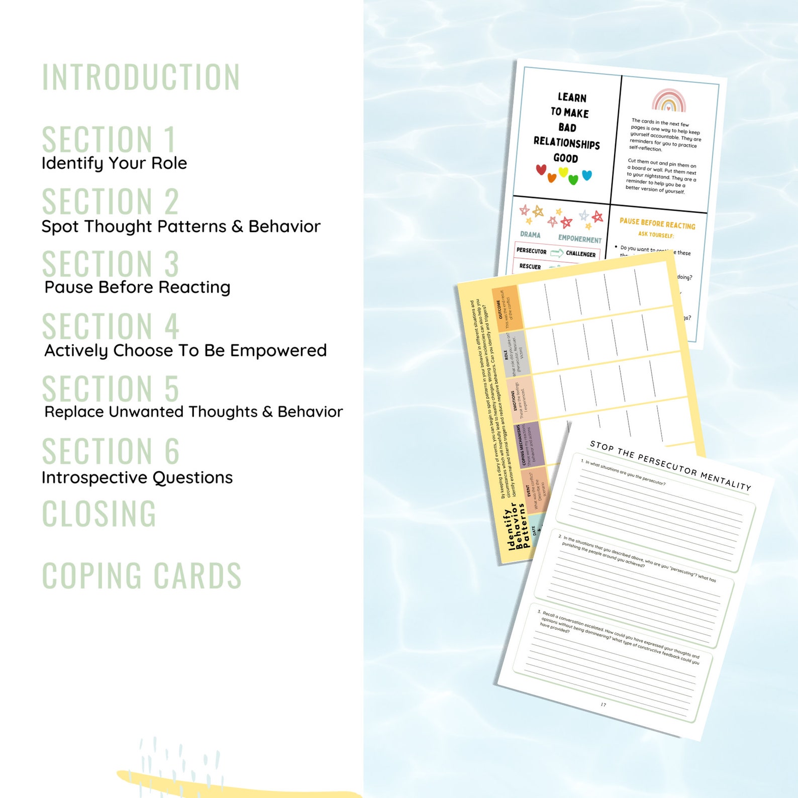 Exit the Codependent Triangle Roles Work Book Codependence - Etsy