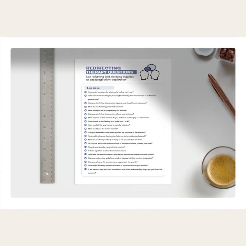 210 Redirecting Therapy Questions PDF | Counseling Session Tools ...
