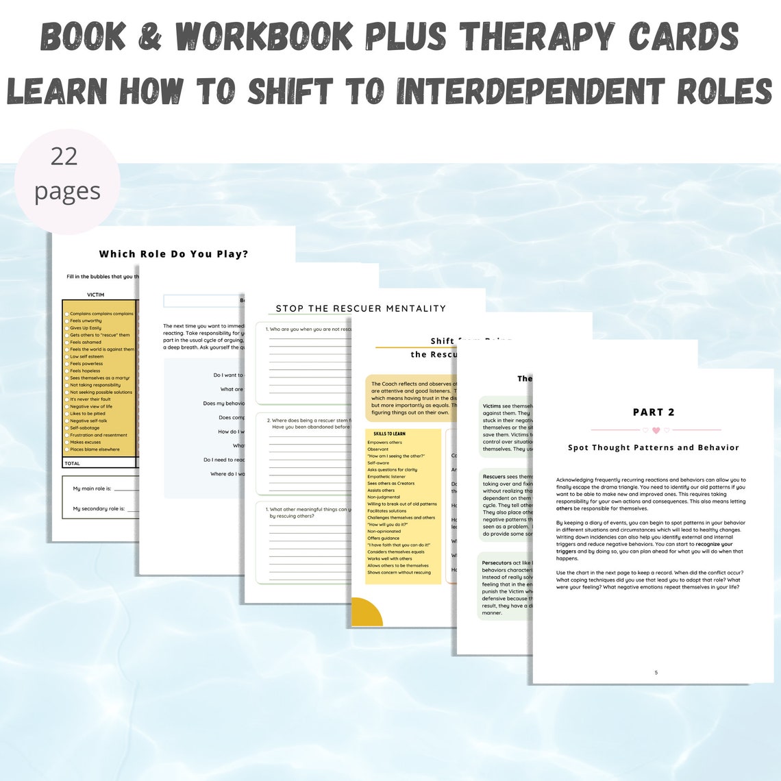 Exit the Codependent Triangle Roles Work Book Codependence - Etsy