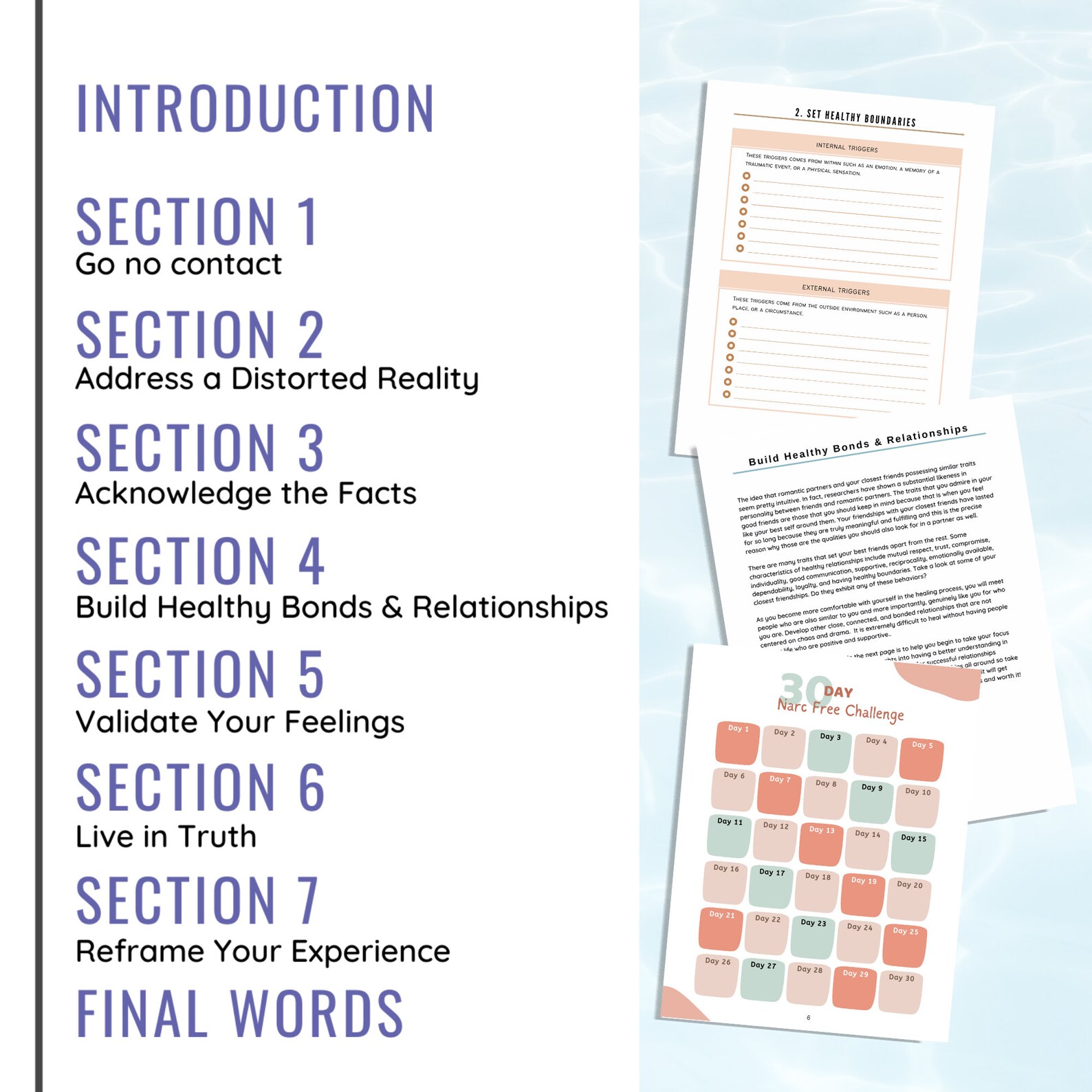 Breaking the Trauma Bond Workbook Journal Narcissistic Abuse Emotional ...