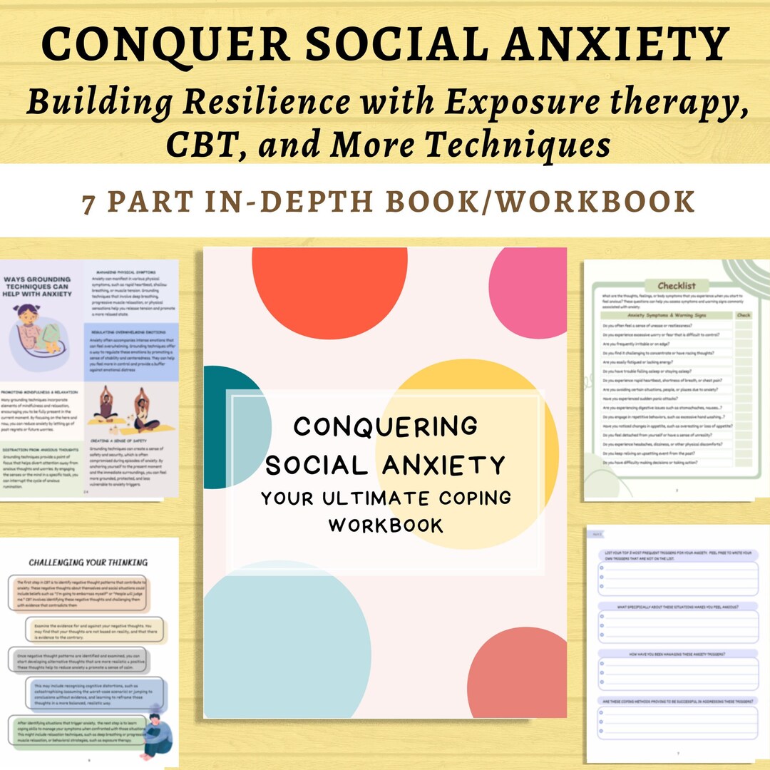 Anxiety Relief Workbook | Social Anxiety Counter Your Anxious Thoughts ...