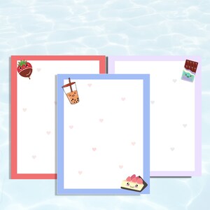 Kawaii Notebook Paper Cute Printable Lined Journal Diary | Etsy