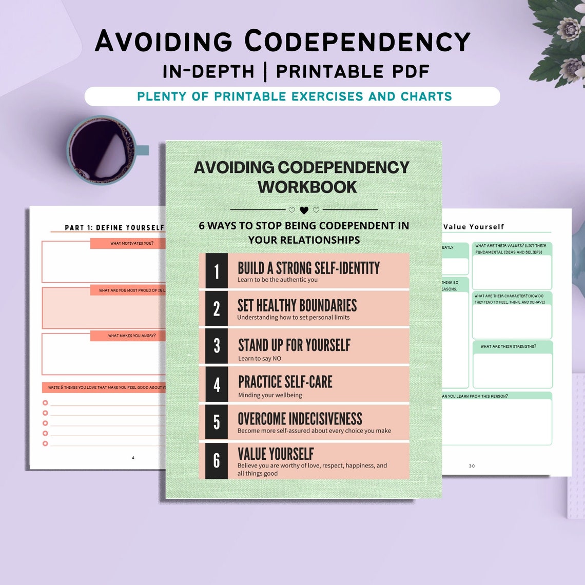 Codependency Journal Workbook Worksheet Book | Codependence ...