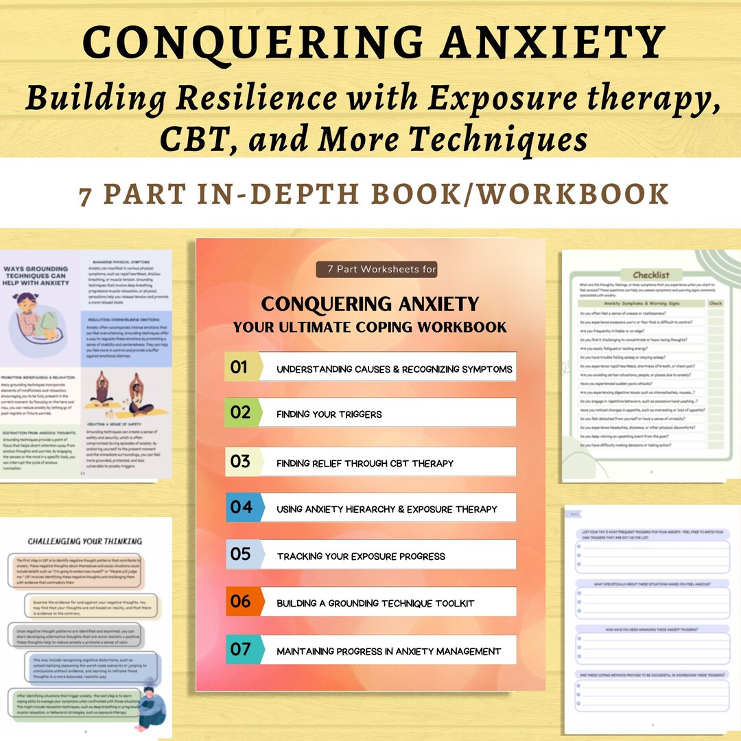 Anxiety Relief Workbook Social Anxiety Counter Your Anxious - Etsy