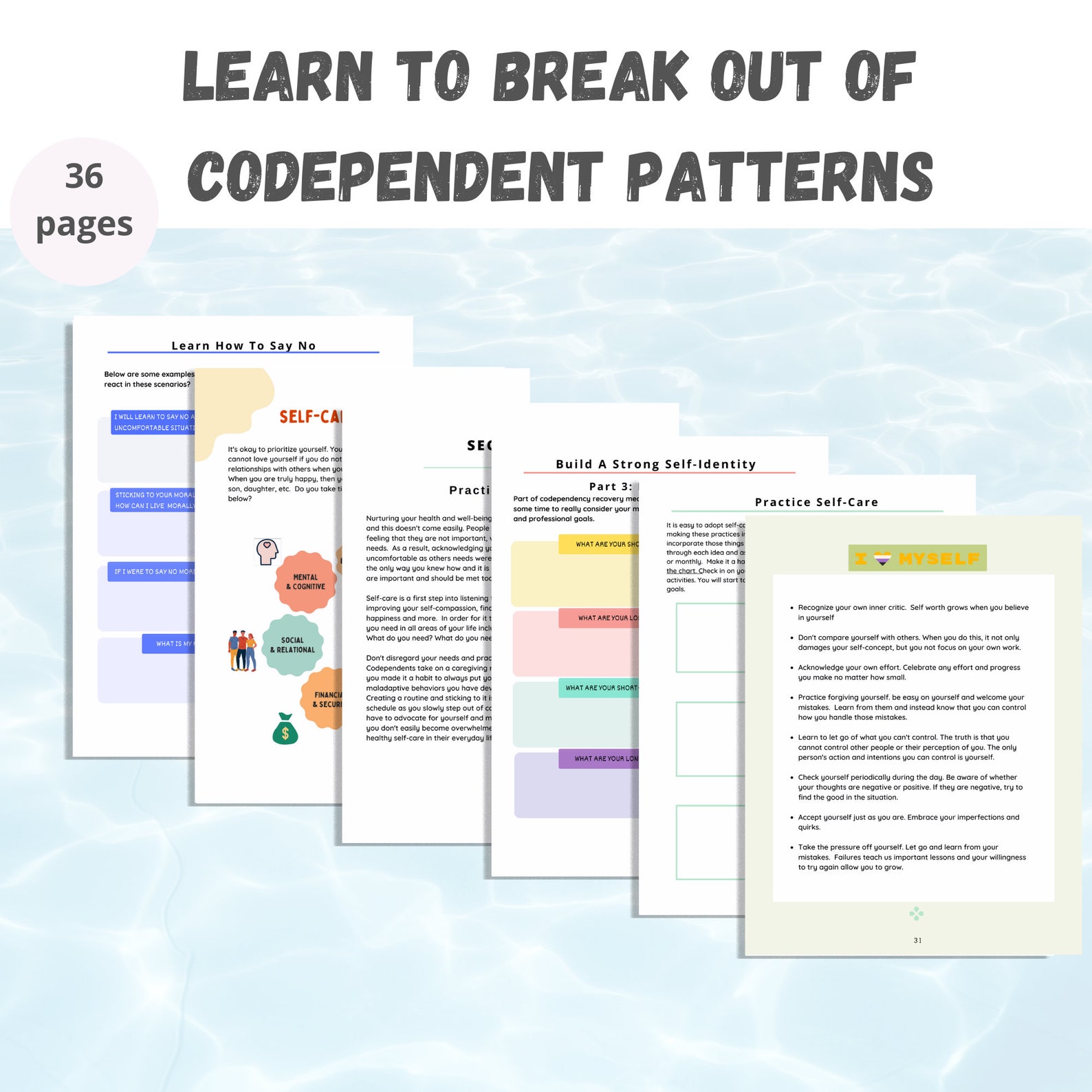 Codependency Journal Workbook Worksheet Book | Codependence ...