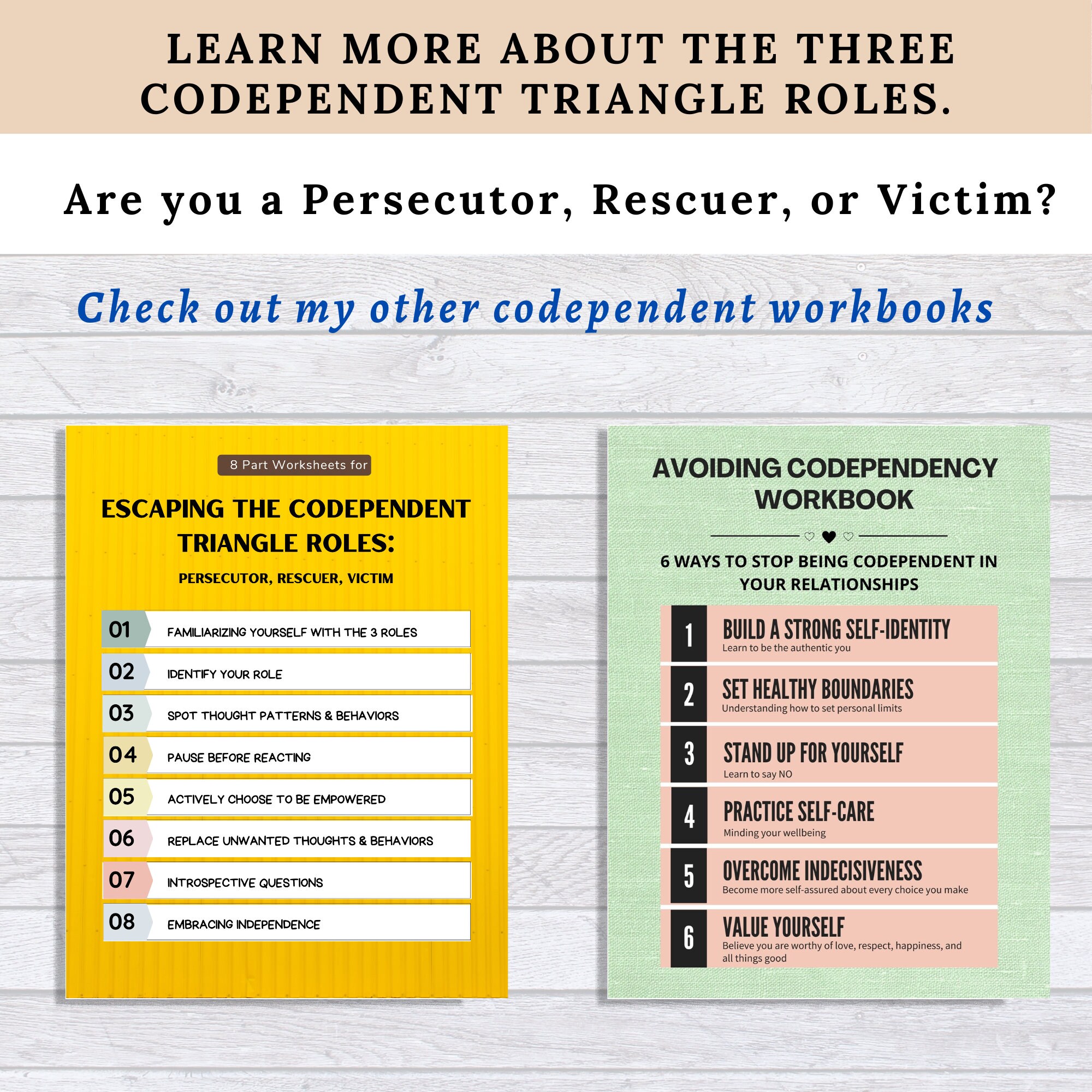 Codependency Recovery Self Therapy Coping Cards | Codependent Emotional Therapy Journals ...