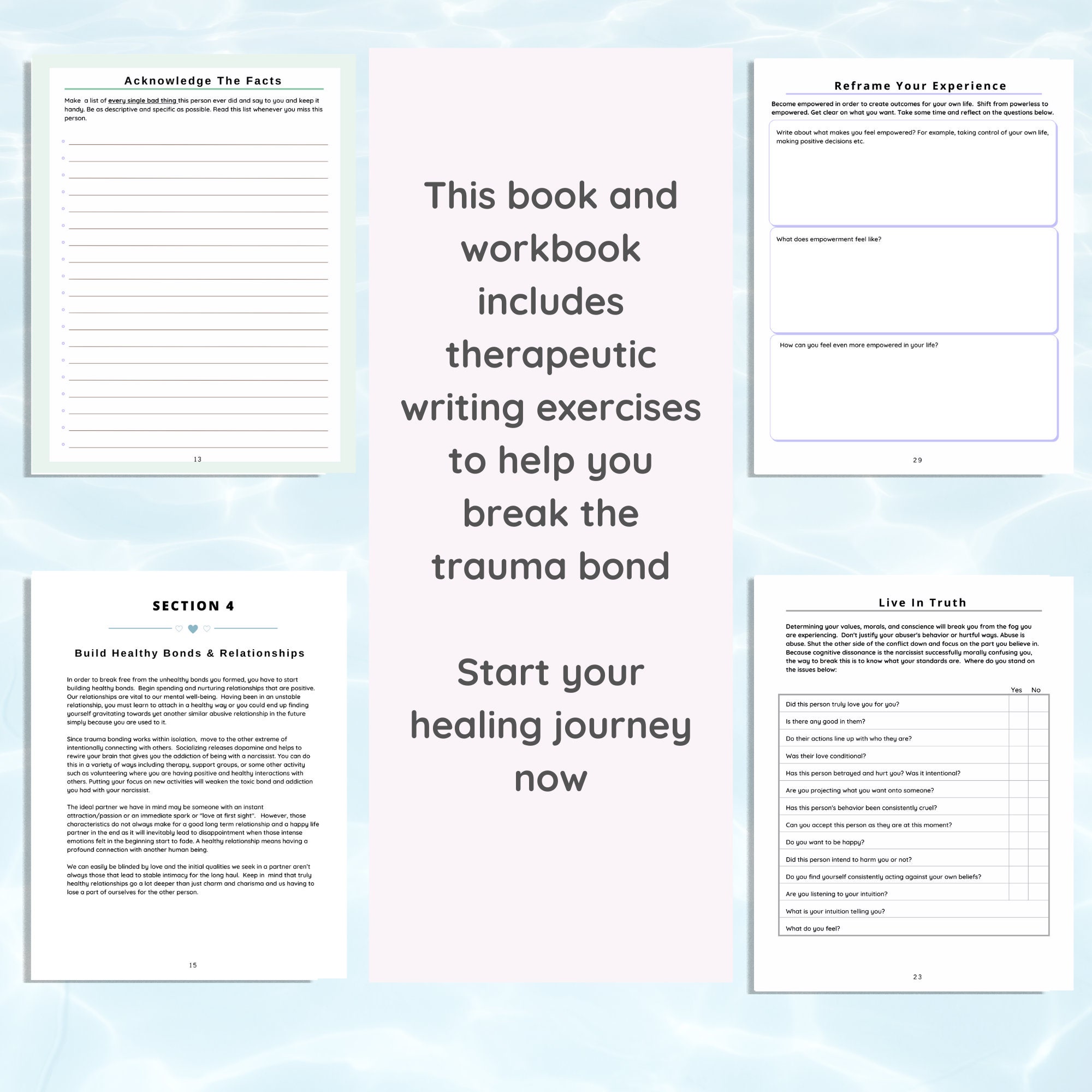 Breaking the Trauma Bond Workbook Journal Narcissistic Abuse Emotional ...