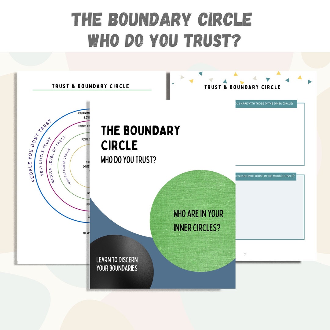 Personal Boundaries and Trust Worksheet Print | Workbook Journal ...