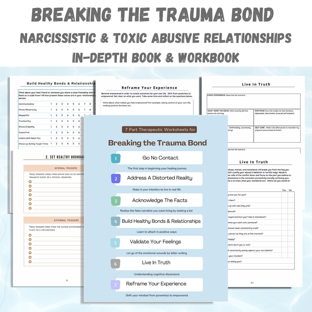 Breaking the Trauma Bond Workbook Journal Narcissistic Abuse Emotional ...