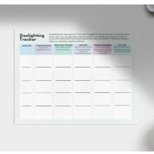 Gaslighting Tracker Diary Journal Printable| Gaslight Abuse Worksheet ...