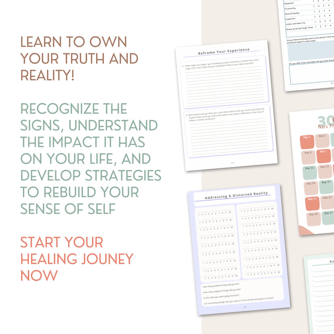 Breaking the Trauma Bond Workbook Journal | Narcissistic Abuse ...
