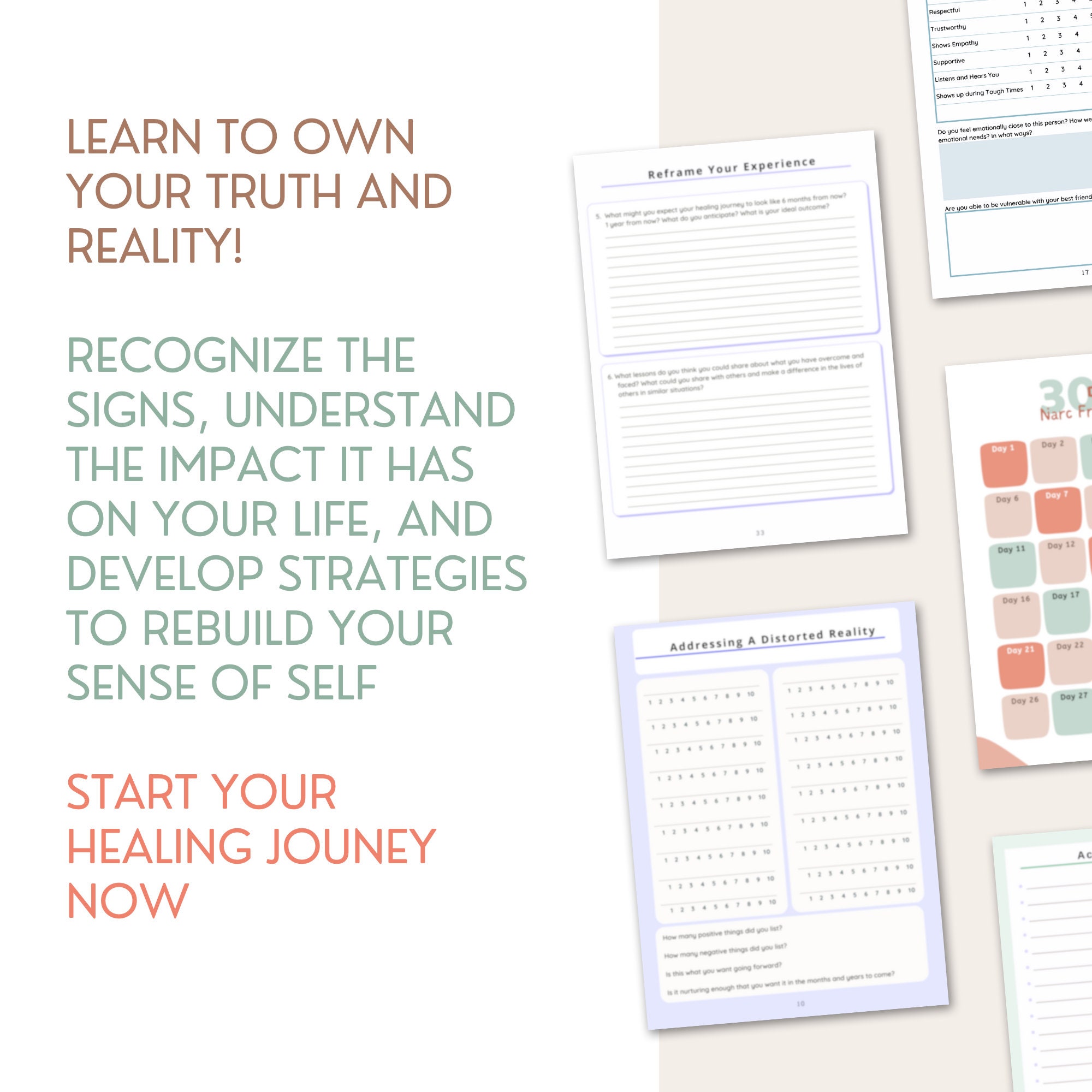 Breaking the Trauma Bond Workbook Journal | Narcissistic Abuse ...