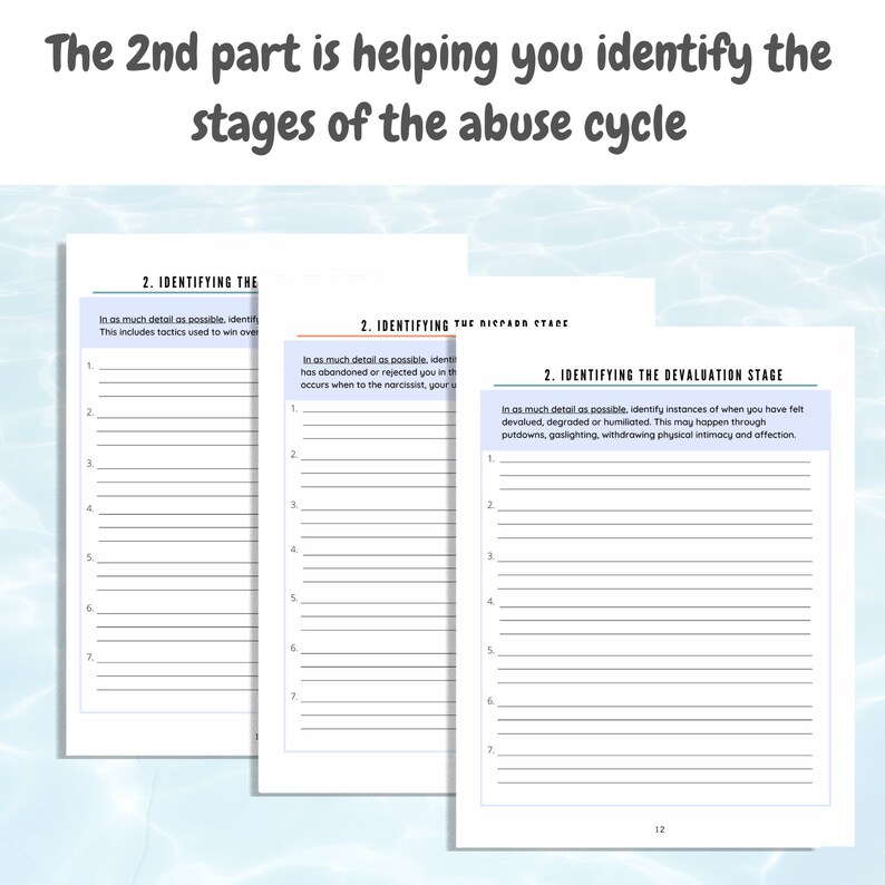 Breaking the Narcissistic Abuse Cycle Workbook Journal Abuse - Etsy
