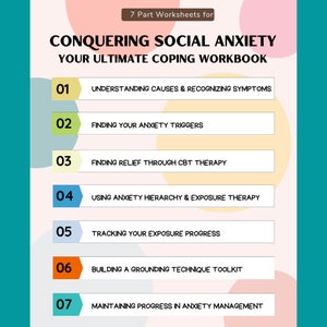 Anxiety Relief Workbook | Social Anxiety Counter Your Anxious Thoughts ...