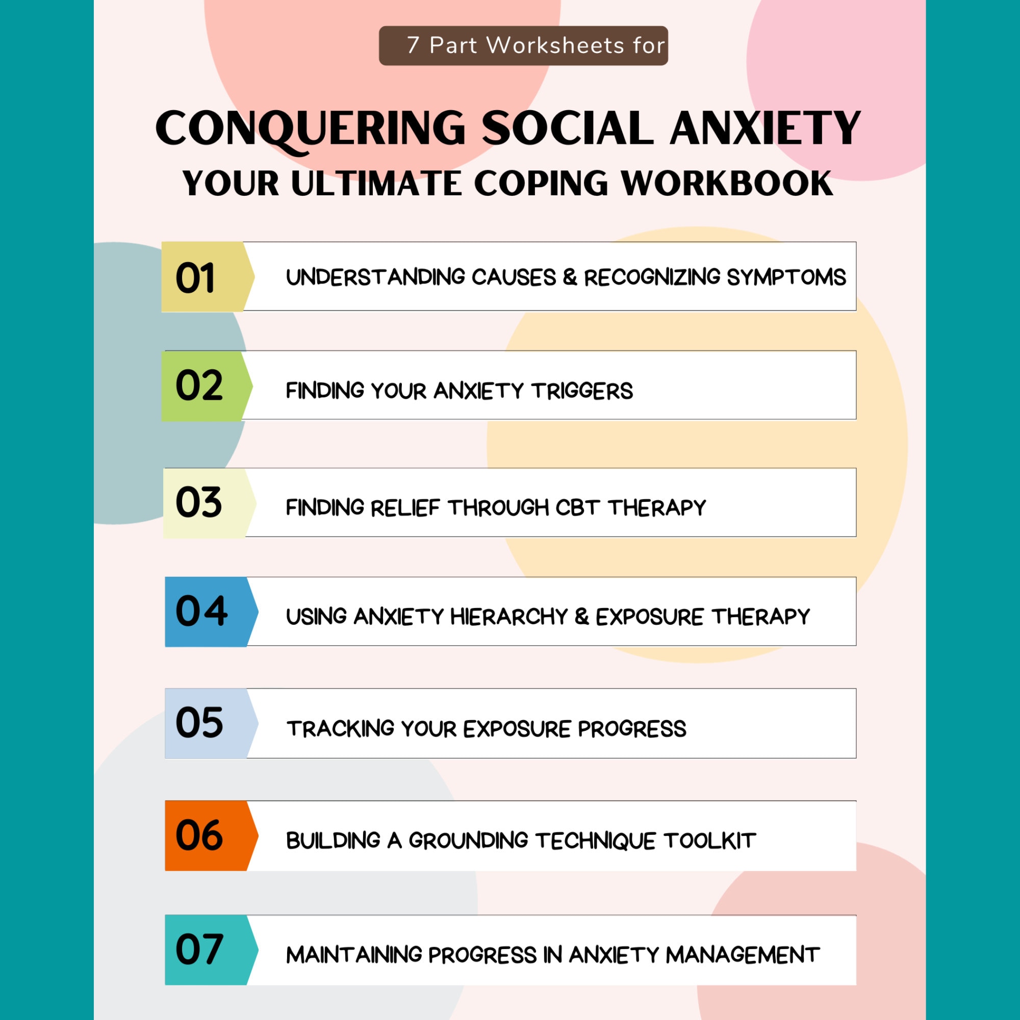 Anxiety Relief Workbook Social Anxiety Counter Your Anxious Thoughts ...