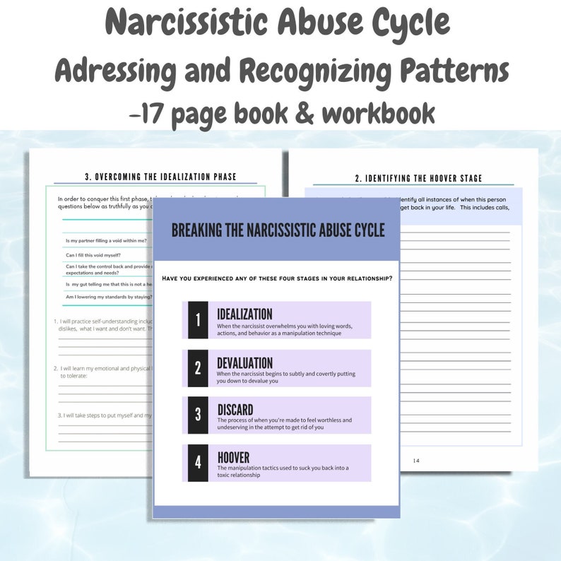 Breaking the Narcissistic Abuse Cycle Workbook Journal Abuse - Etsy