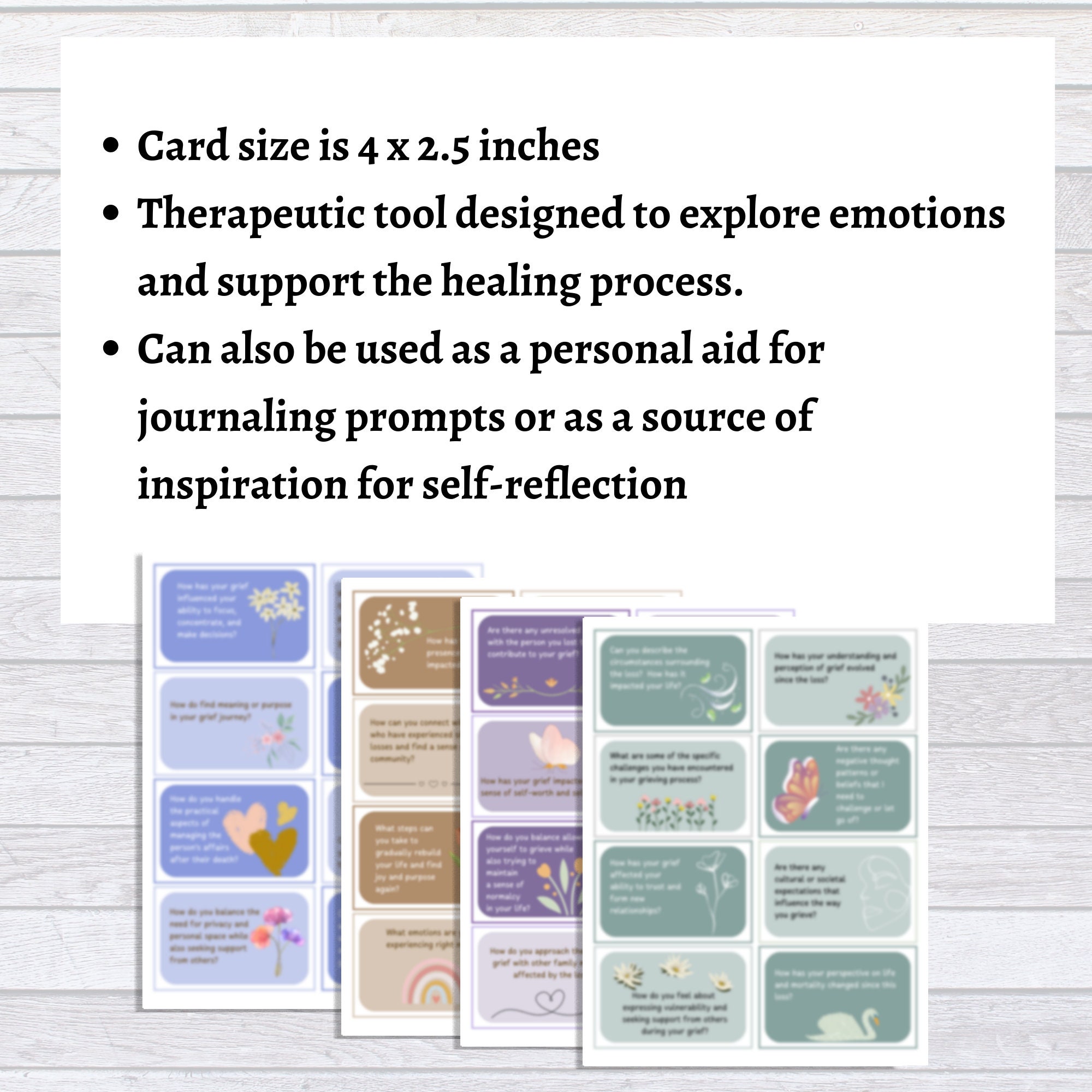 Grief Conversation Counseling Questions Cards | Therapist Counselor ...