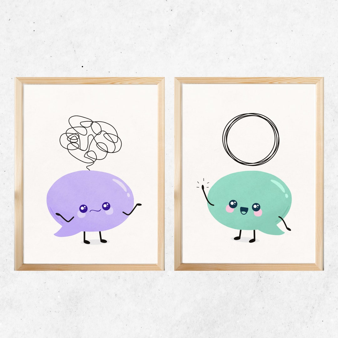 Talking Heads Talking Helps Best Friend Gifts Therapy Office Art ...