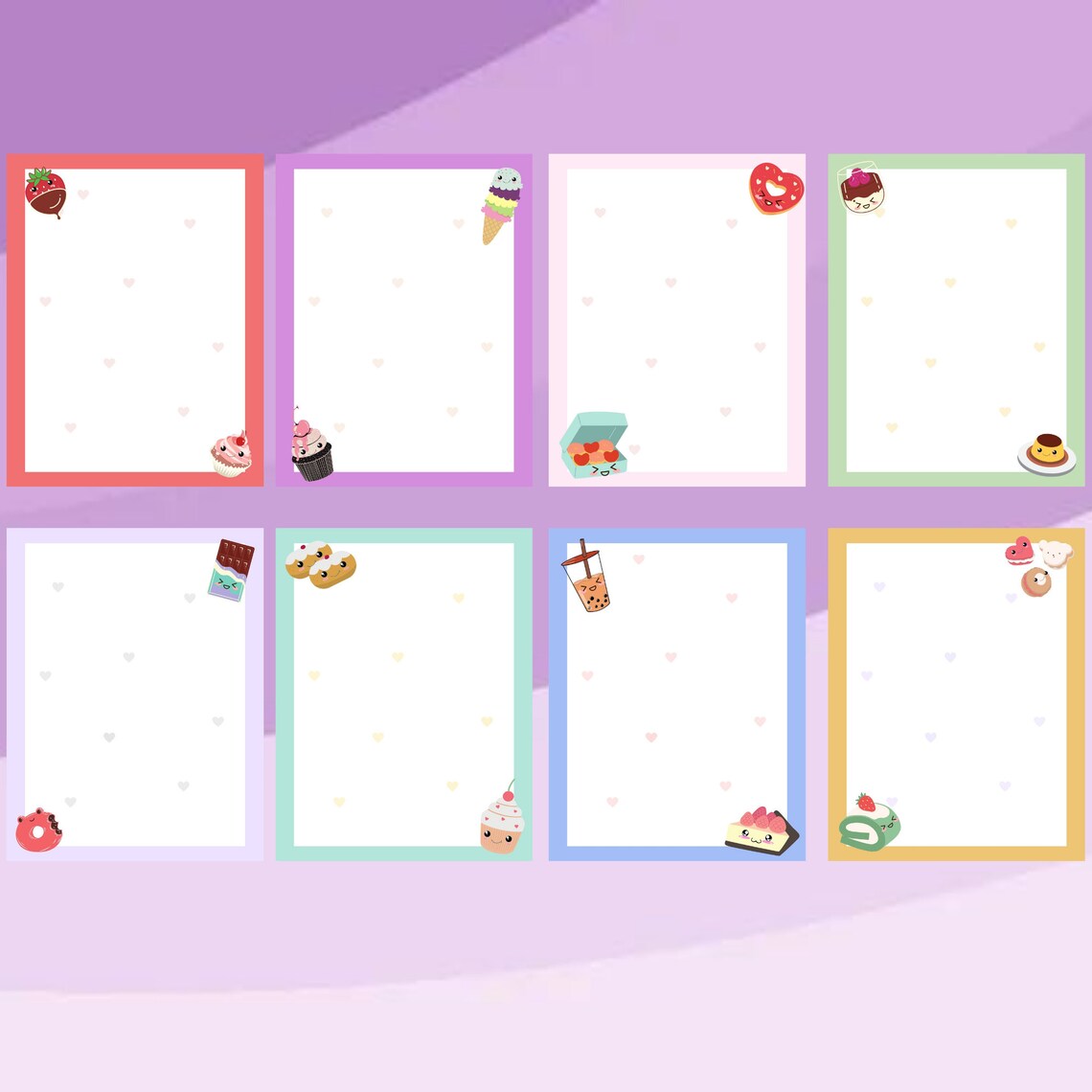 Kawaii Notebook Paper Cute Printable Lined Journal Diary | Etsy