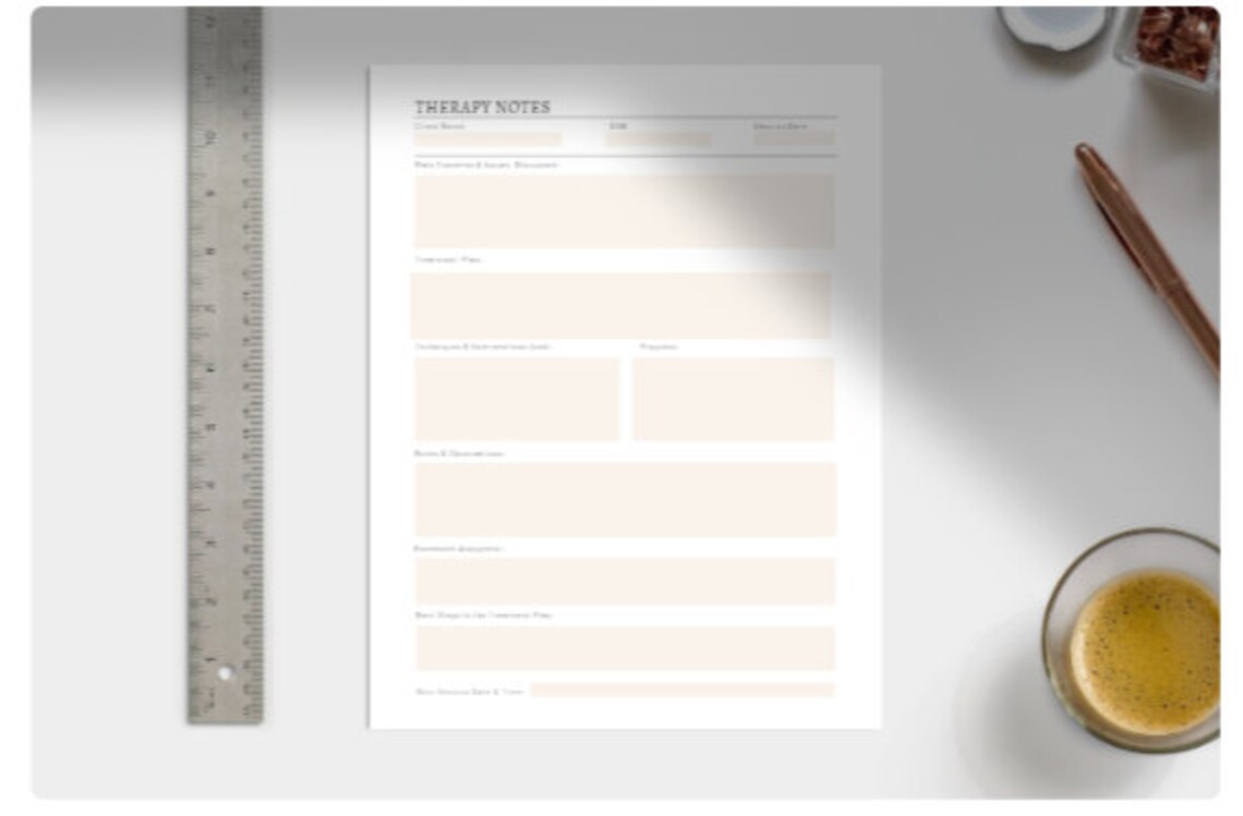 Therapy Session Progress Notes for Therapists | Counseling Session ...