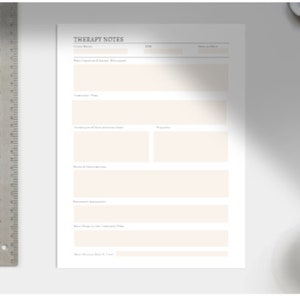 Therapy Session Progress Notes for Therapists | Counseling Session ...