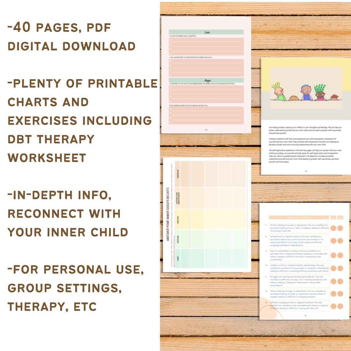 Healing Inner Child Wounds Workbook | Reparenting Inner Child Recovery ...