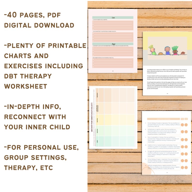 Healing Inner Child Wounds Workbook | Reparenting Inner Child Recovery ...