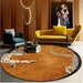Round Cheetah Hand Tufted Rug, 100% NZ Wool Carpet for Home Decor ...