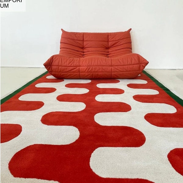 Wave Rug Decors Oval Hand Tufted Area Rug 100% Woolen Carpet With High ...