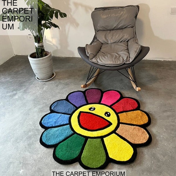 Murakami Flower Rug - Etsy