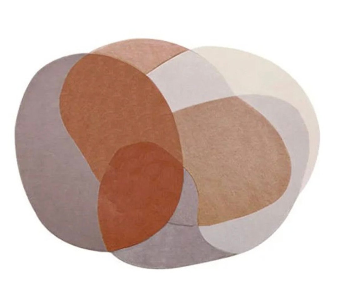 Odd Shape Irregular Rug Handmade Gifts Designer Hand Tufted Wool Area ...