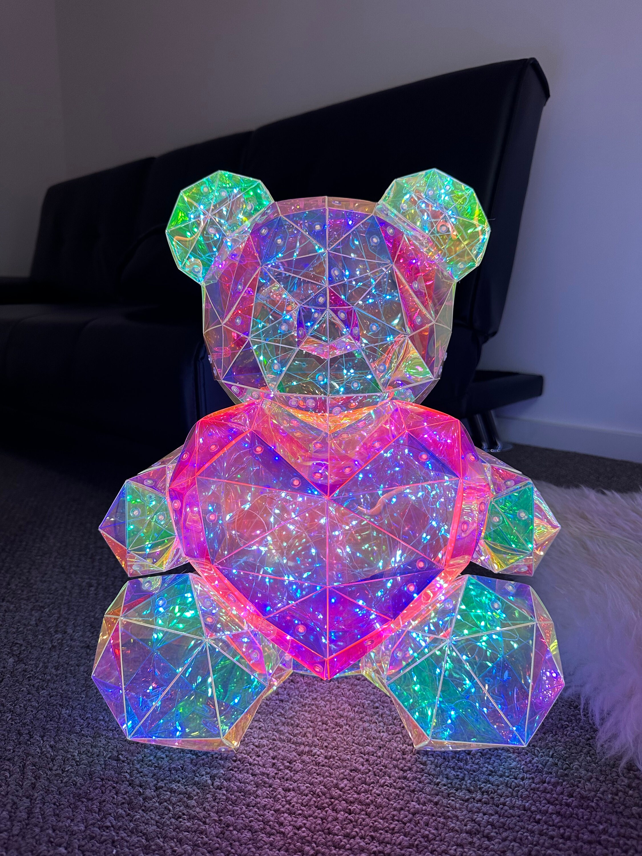 Giant LED Light Teddy Bear in Gift Box - Etsy