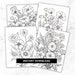 Blooming Flowers Coloring Pages - Vol 2, Coloring Ebook, Printable ...