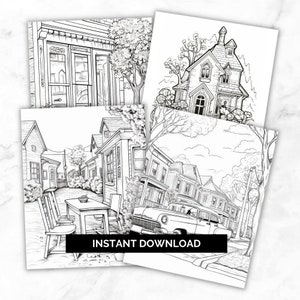 Beautiful Scenery Coloring Pages, Scenes Coloring Book, Printable Color ...