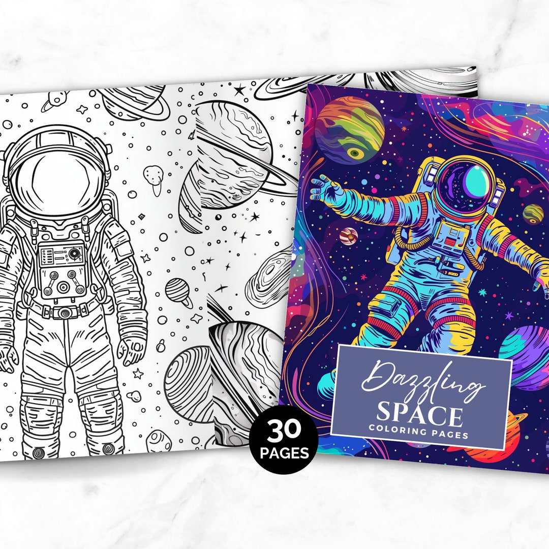 Dazzling Space Coloring Pages, 30 Printable Galaxy Coloring Pages for ...