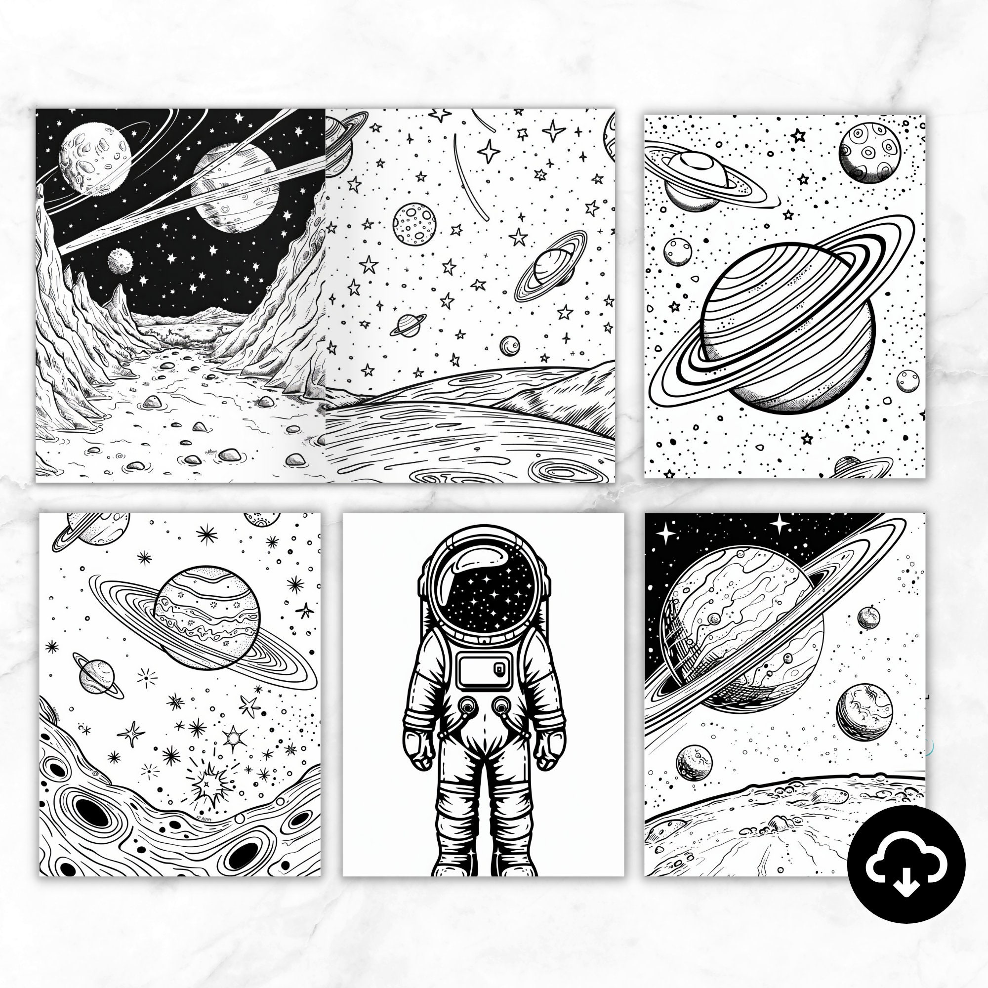 Dazzling Space Coloring Pages, 30 Printable Galaxy Coloring Pages for ...