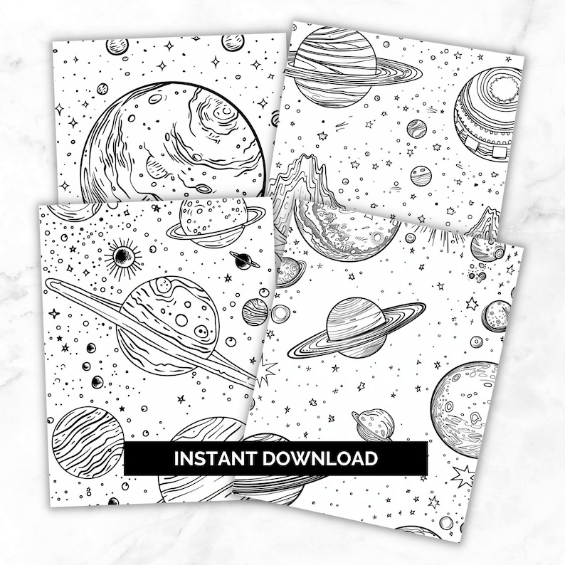 Dazzling Space Coloring Pages, 30 Printable Galaxy Coloring Pages for ...