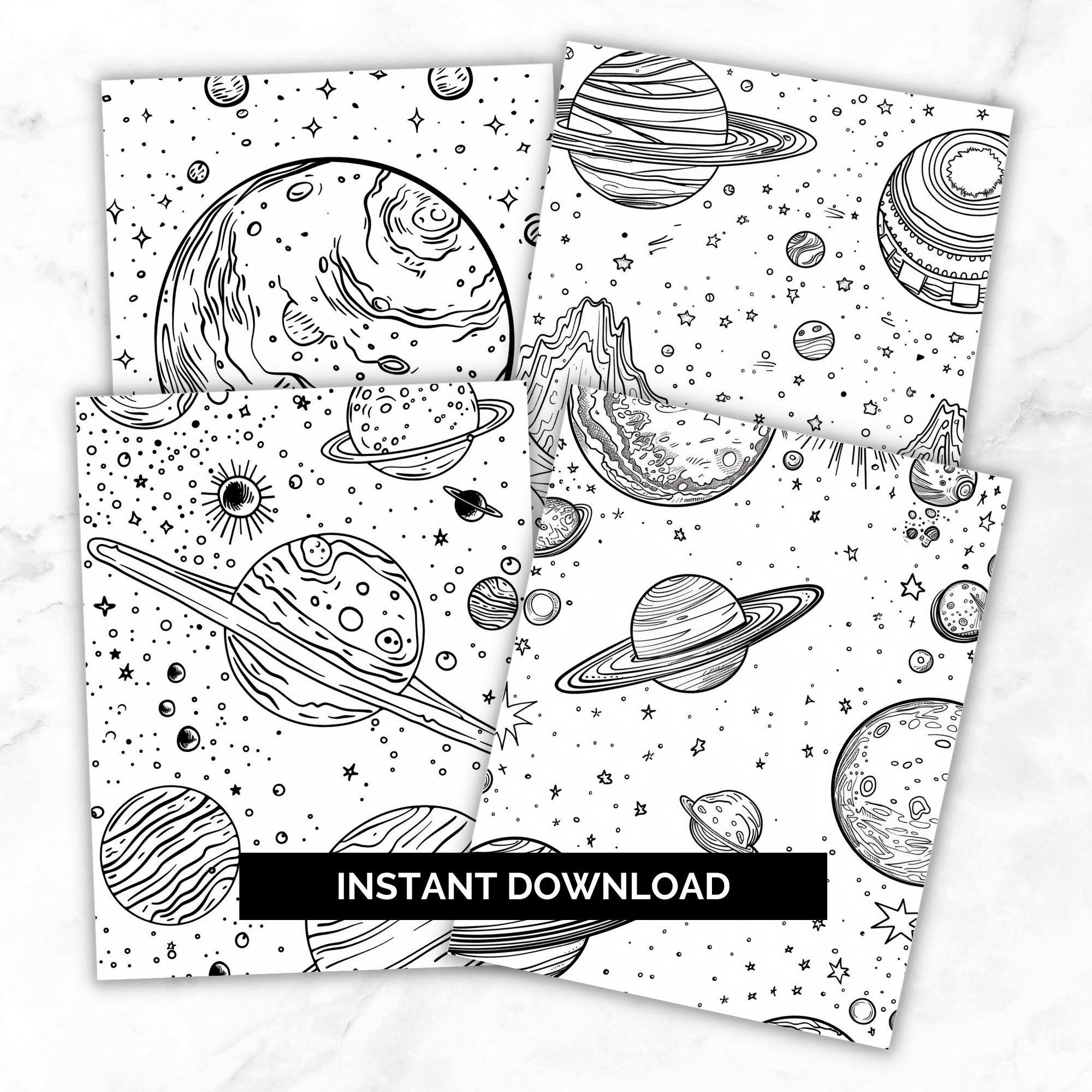 Dazzling Space Coloring Pages, 30 Printable Galaxy Coloring Pages for ...