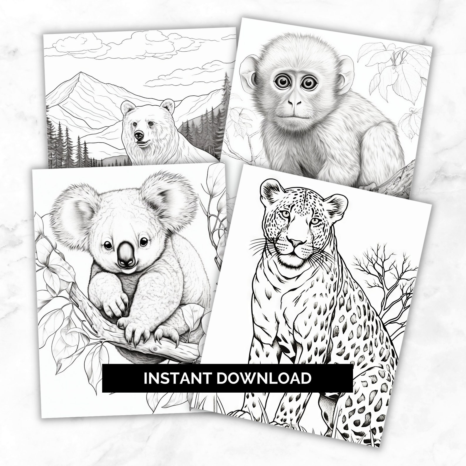 Wild Animal Coloring Pages, 30 Printable Wild Animal Coloring Pages for ...