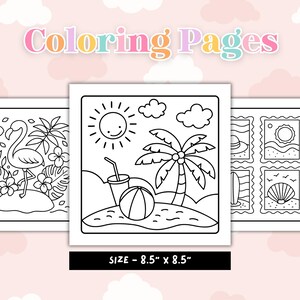 Cozy Summer Coloring Book PDF, Bold and Easy Coloring Pages for Kids ...